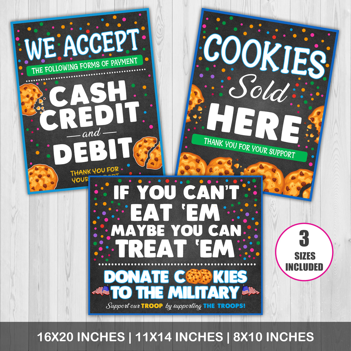 PDF Cookie Booth Sign Bundle | Printable We Accept Payments Sign Cash ...