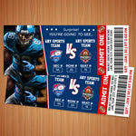 Customizable Football Game Ticket Template | Sports Game Ticket - Posh Park
