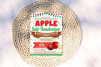 DIY Apple Sale Fundraiser Flyer | School Fundraising Sale Event Flyer ...