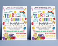 DIY Tears and Cheers Breakfast Flyer | Back to School Flyer Template ...