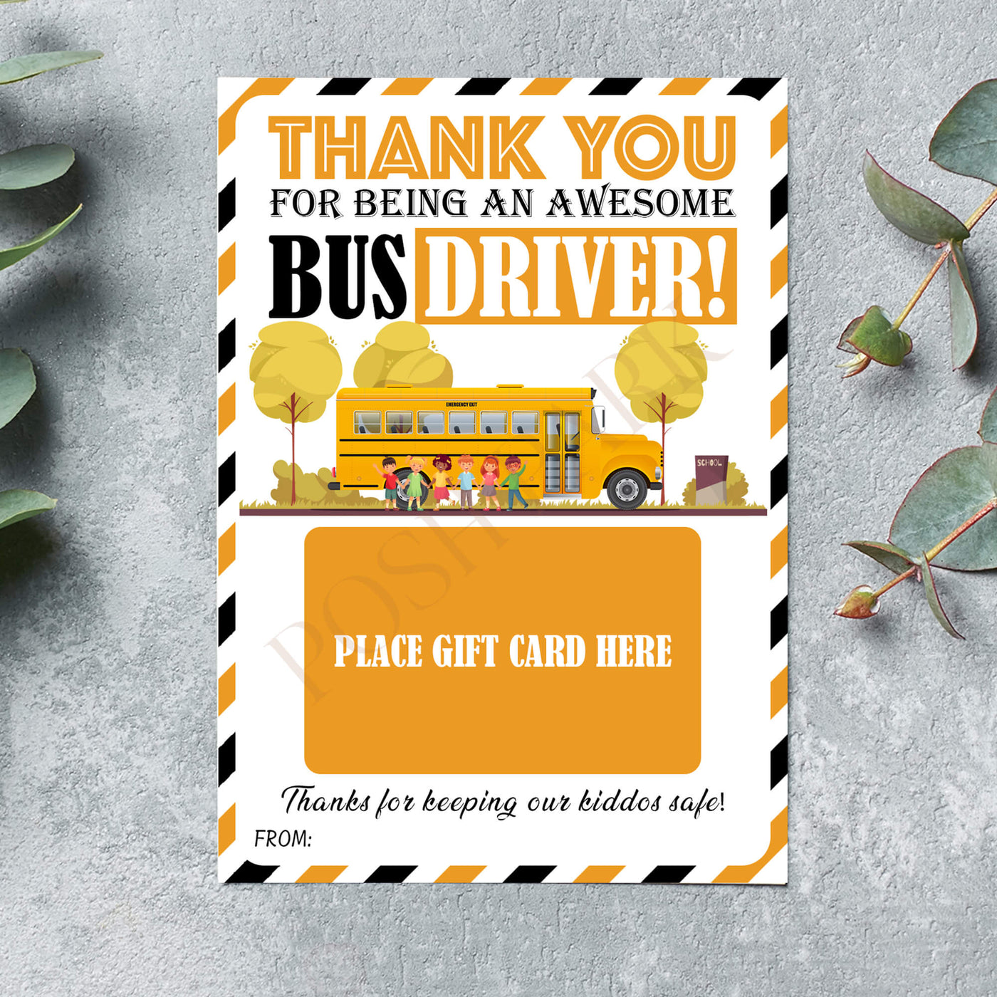 Customizable Bus Driver Gift Card Holder | School Bus Driver ...