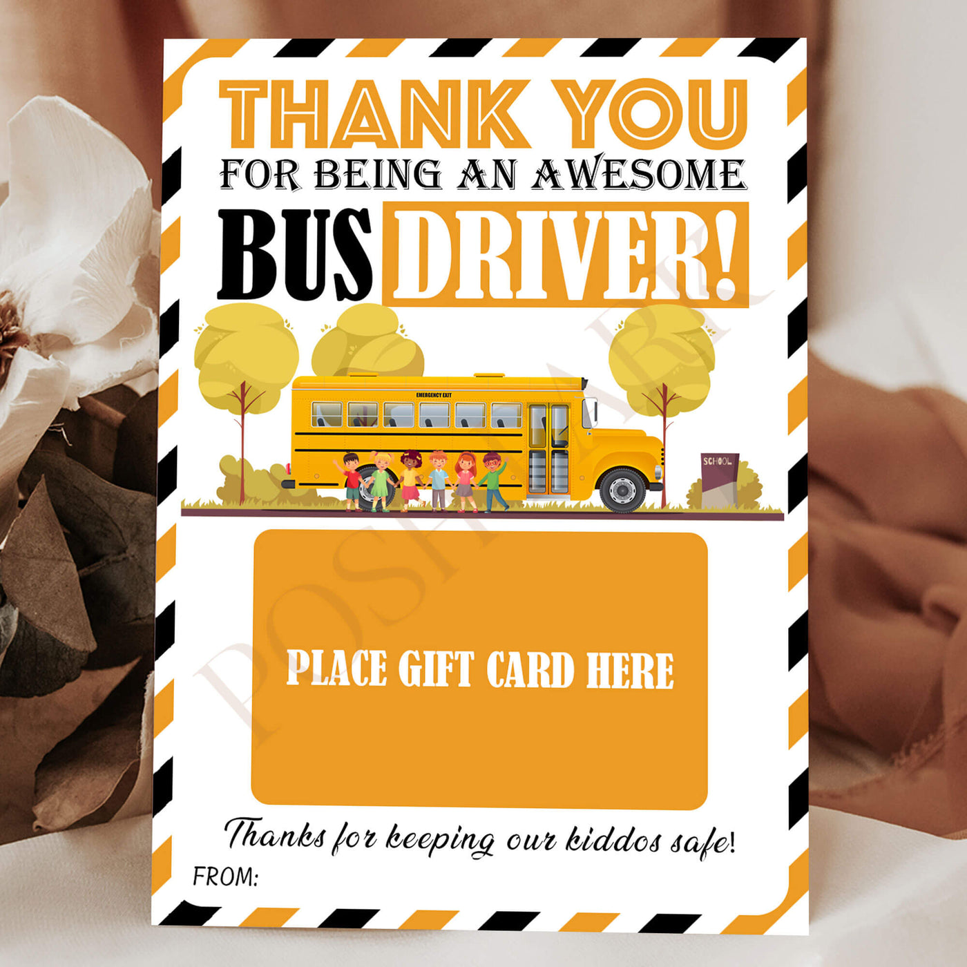 Customizable Bus Driver Gift Card Holder | School Bus Driver ...