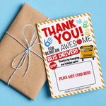 DIY Bus Driver Appreciation Gift Card Holder Template | School Bus ...
