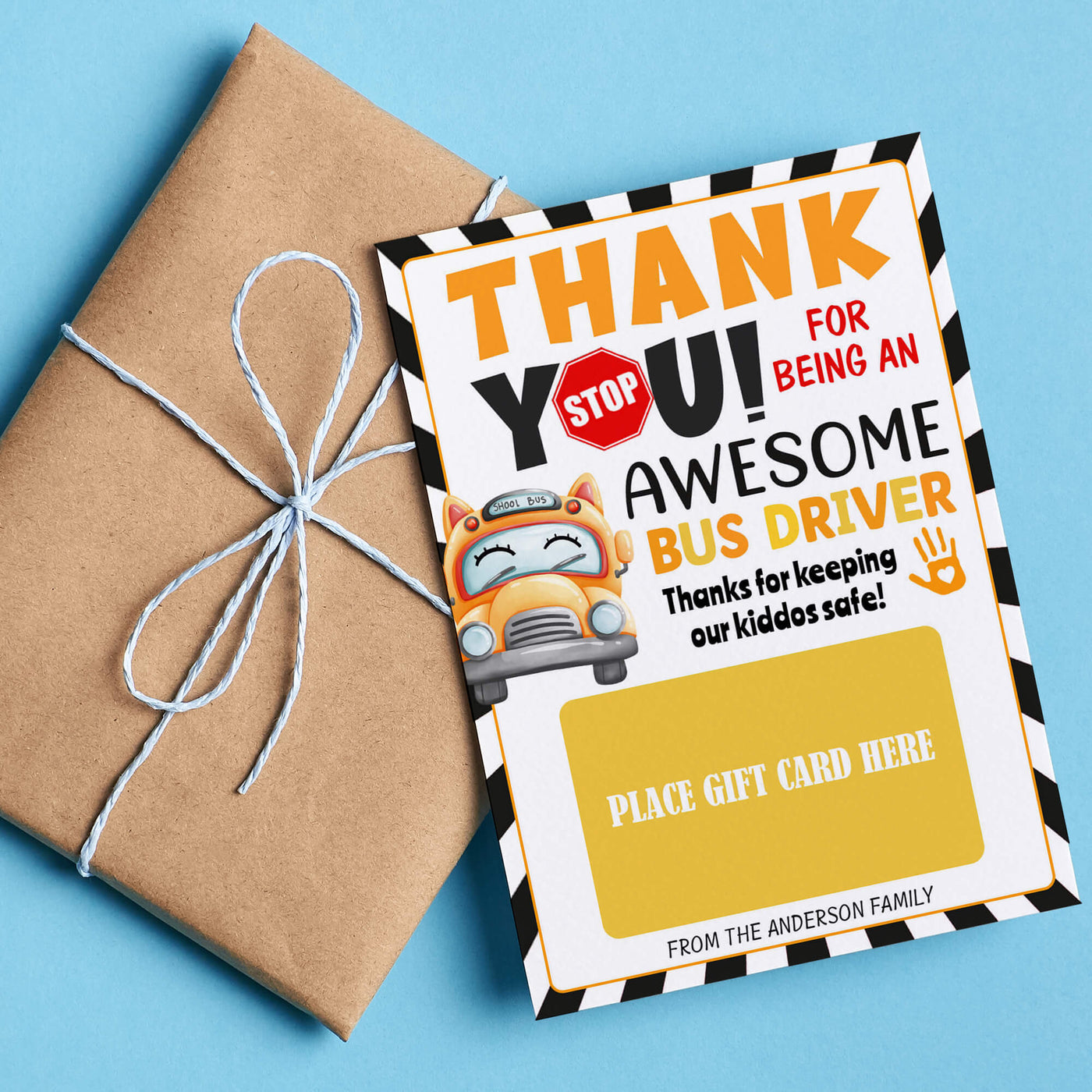 Bus Driver Appreciation Gift Card Holder | School Bus Driver Thank You ...
