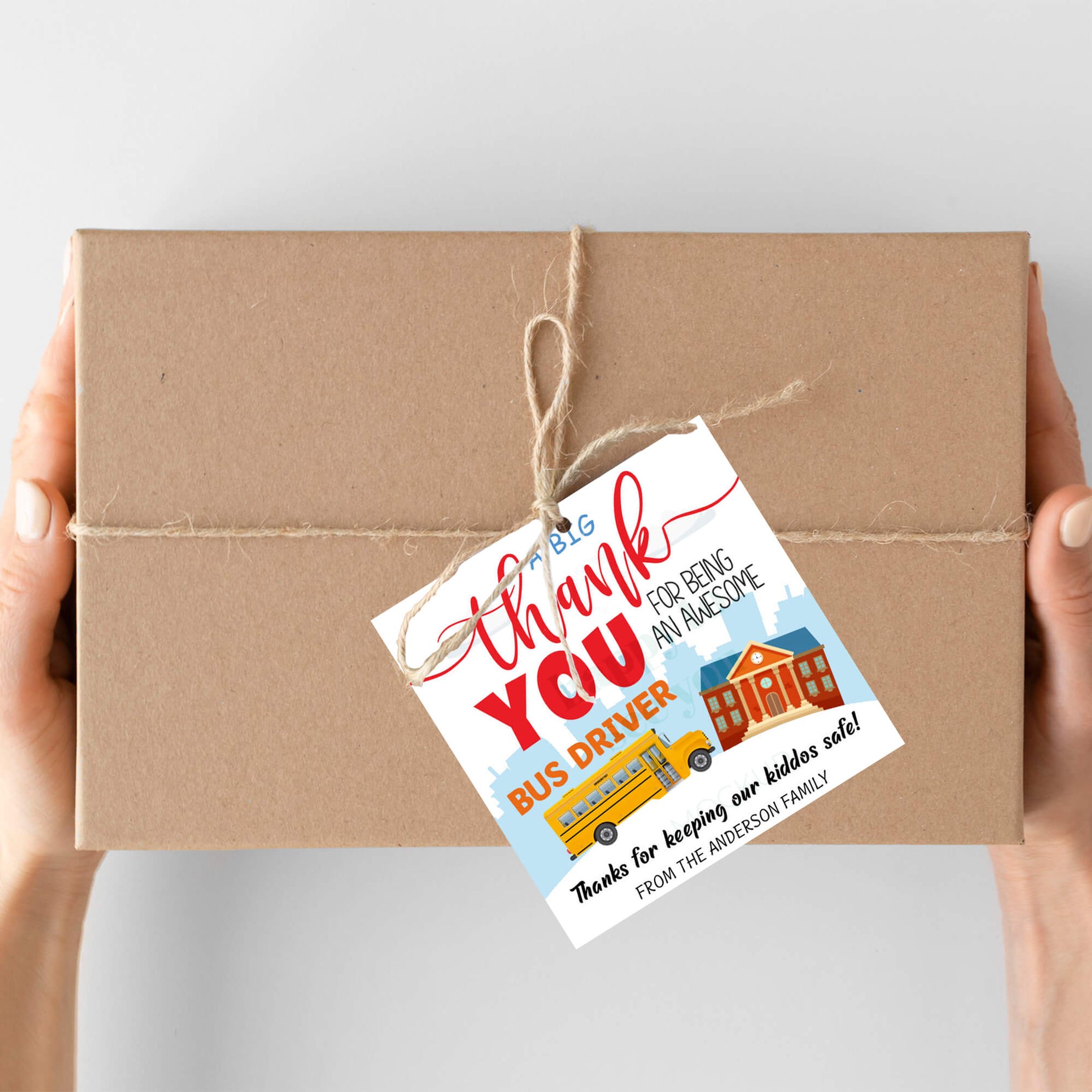 Bus Driver Appreciation Gift Favor Tag | School Bus Driver Thank You ...