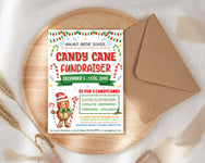 DIY Candy Cane Fundraiser Flyer Template | Holiday Christmas Fundraiser ...