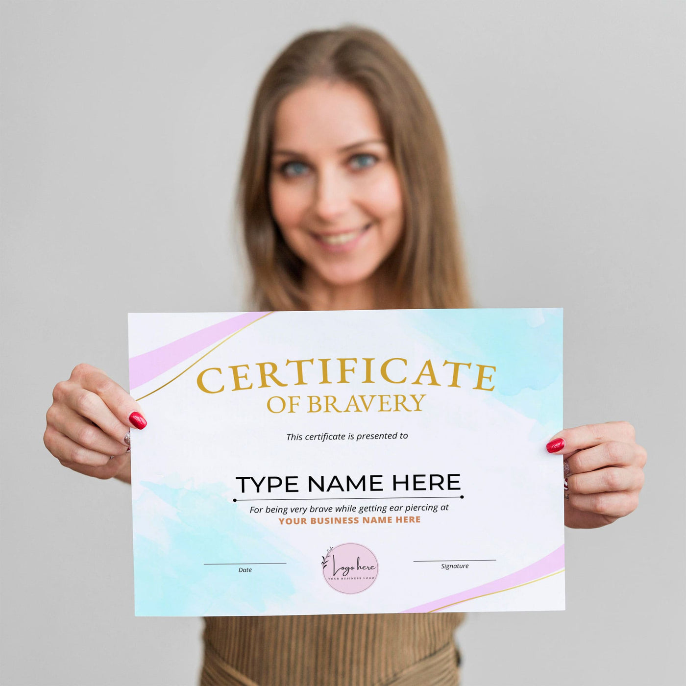 Editable Certificate of Bravery and Courage Award Template — Posh Park