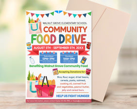Customizable Community Food Drive Flyer Template | Fundraiser Flyer ...