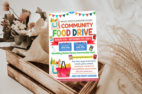 Customizable Community Food Drive Flyer Template | Fundraiser Flyer ...