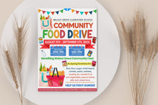 Customizable Community Food Drive Flyer Template | Fundraiser Flyer ...