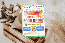 DIY Community Food Drive Flyer Template | Fundraising Event Flyer ...