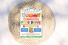 DIY Community Food Drive Flyer Template | Fundraising Event Flyer ...