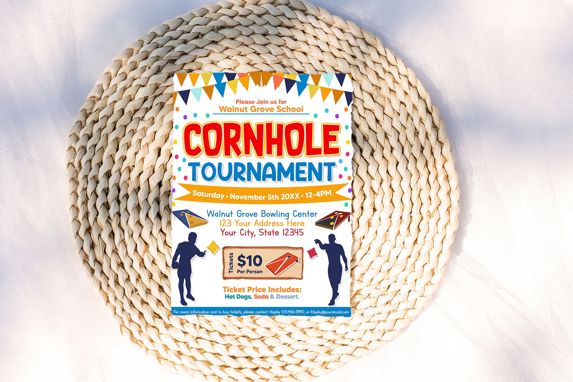 Customizable Cornhole Tournament Flyer | Sport Fundraiser Flyer ...