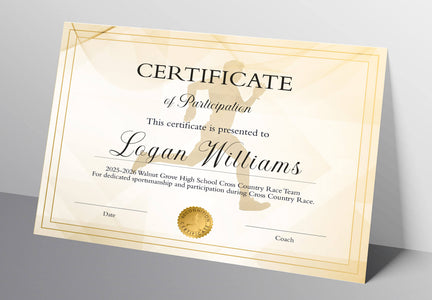 DIY Cross Country Sport Award Certificate for Boys and Girls | Sport ...