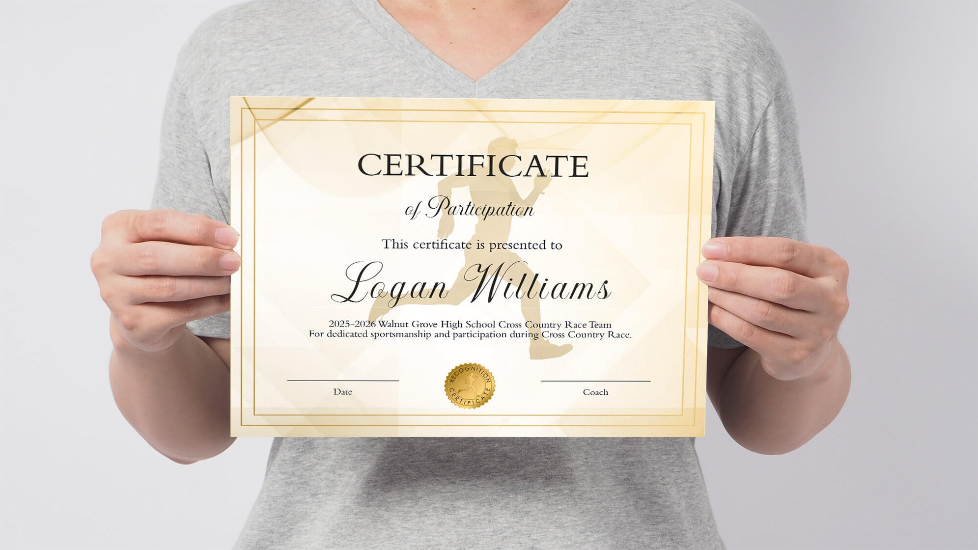 DIY Cross Country Sport Award Certificate for Boys and Girls | Sport ...
