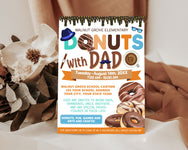 Customizable Donut With Dad Flyer Invitation | PTO PTA School Church ...
