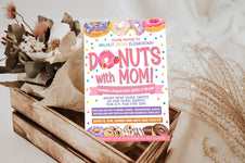 Customizable Donuts With Mom Flyer Template | Fundraiser Flyer ...
