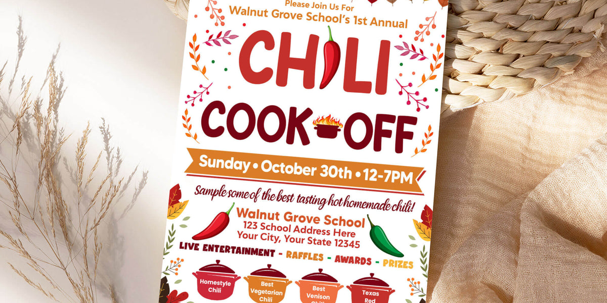 DIY Fall Chili Cook Off Flyer Template | School PTO PTA Church ...