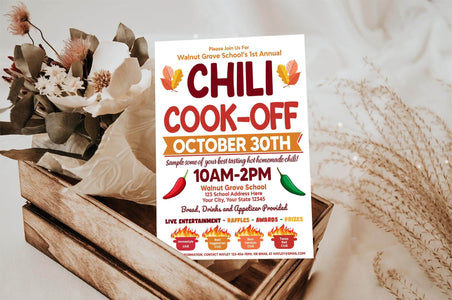Fall Chili Cook-Off Flyer Template | Autumn Cooking Competition Poster ...