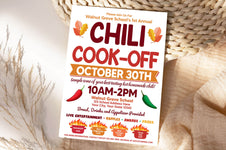 Fall Chili Cook-Off Flyer Template | Autumn Cooking Competition Poster ...
