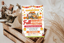 DIY Fall Harvest Festival Flyer Template | Autumn School Church ...