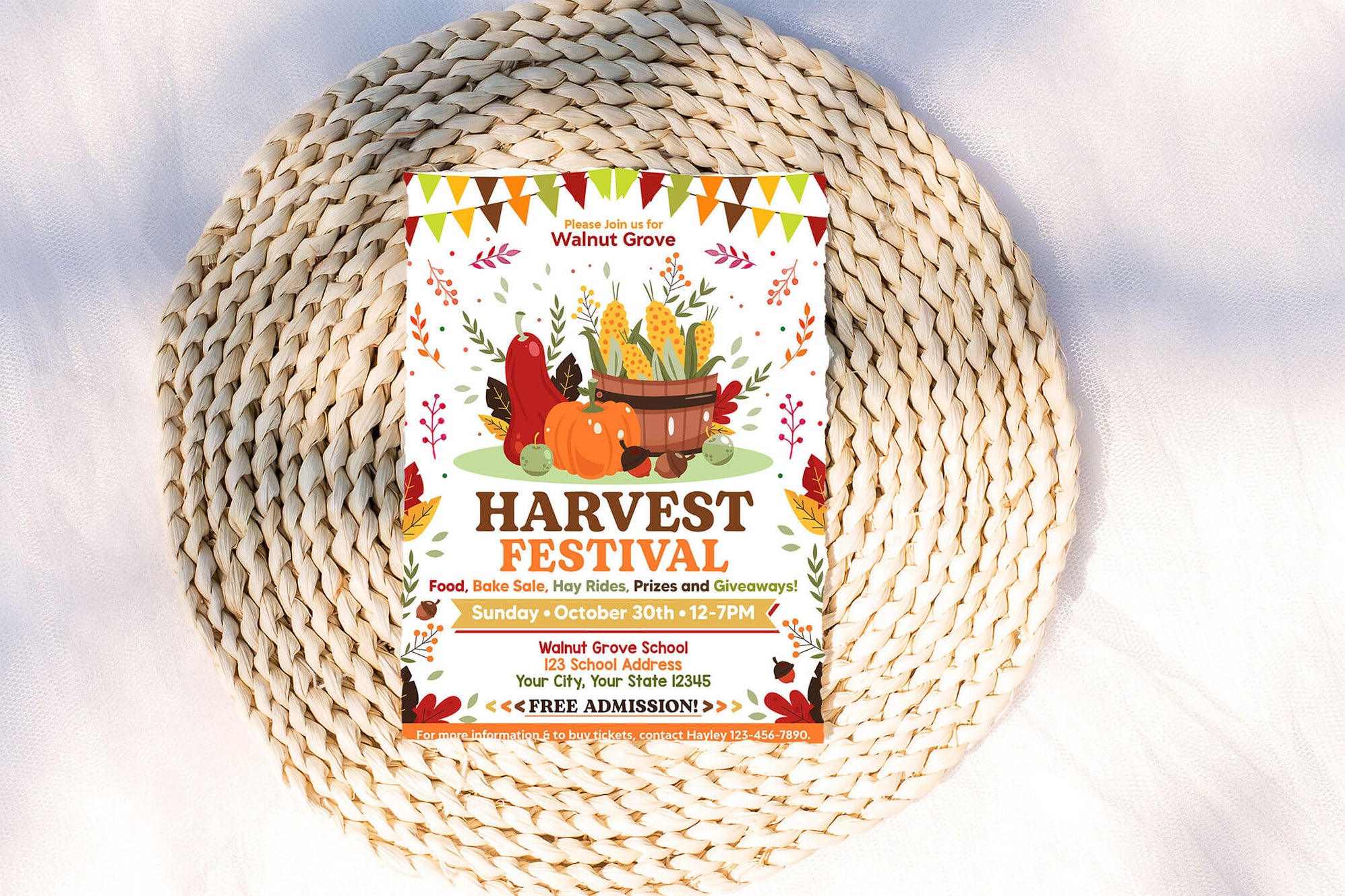 Customizable Fall Harvest Festival Flyer Template | Autumn Festival ...