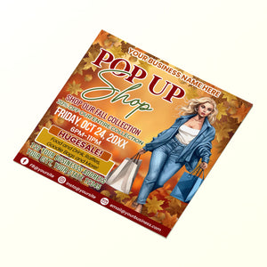 Editable Fall Pop Up Market Flyer Template - Posh Park