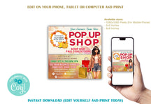 Editable Rustic Autumn Pop Up Shop Flyer - Posh Park