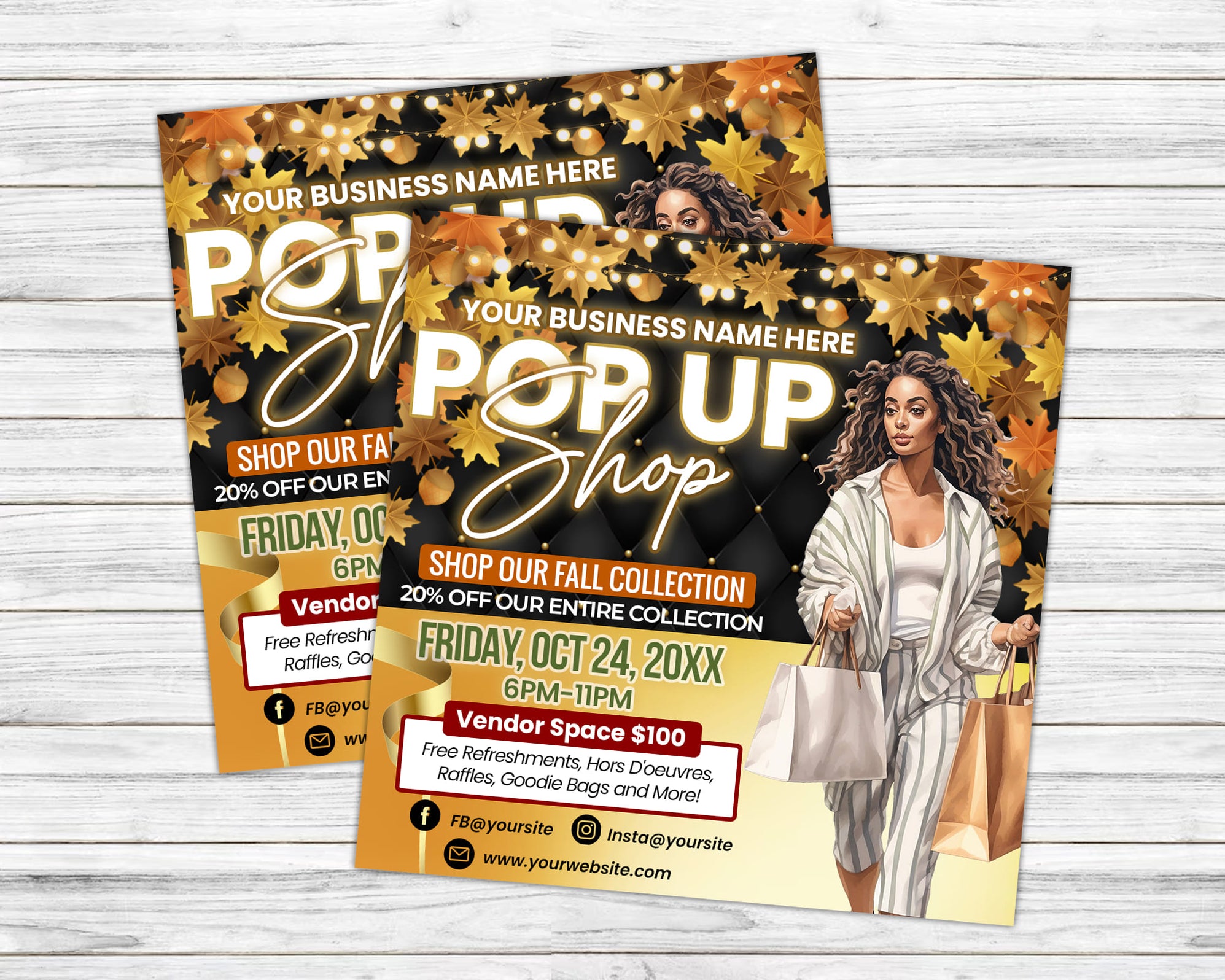 Editable Pop-Up Shopping Flyer - Posh Park