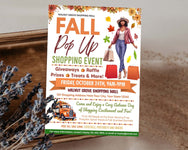 Editable Fall Pop-Up Sale Flyer Printable Design - Posh Park