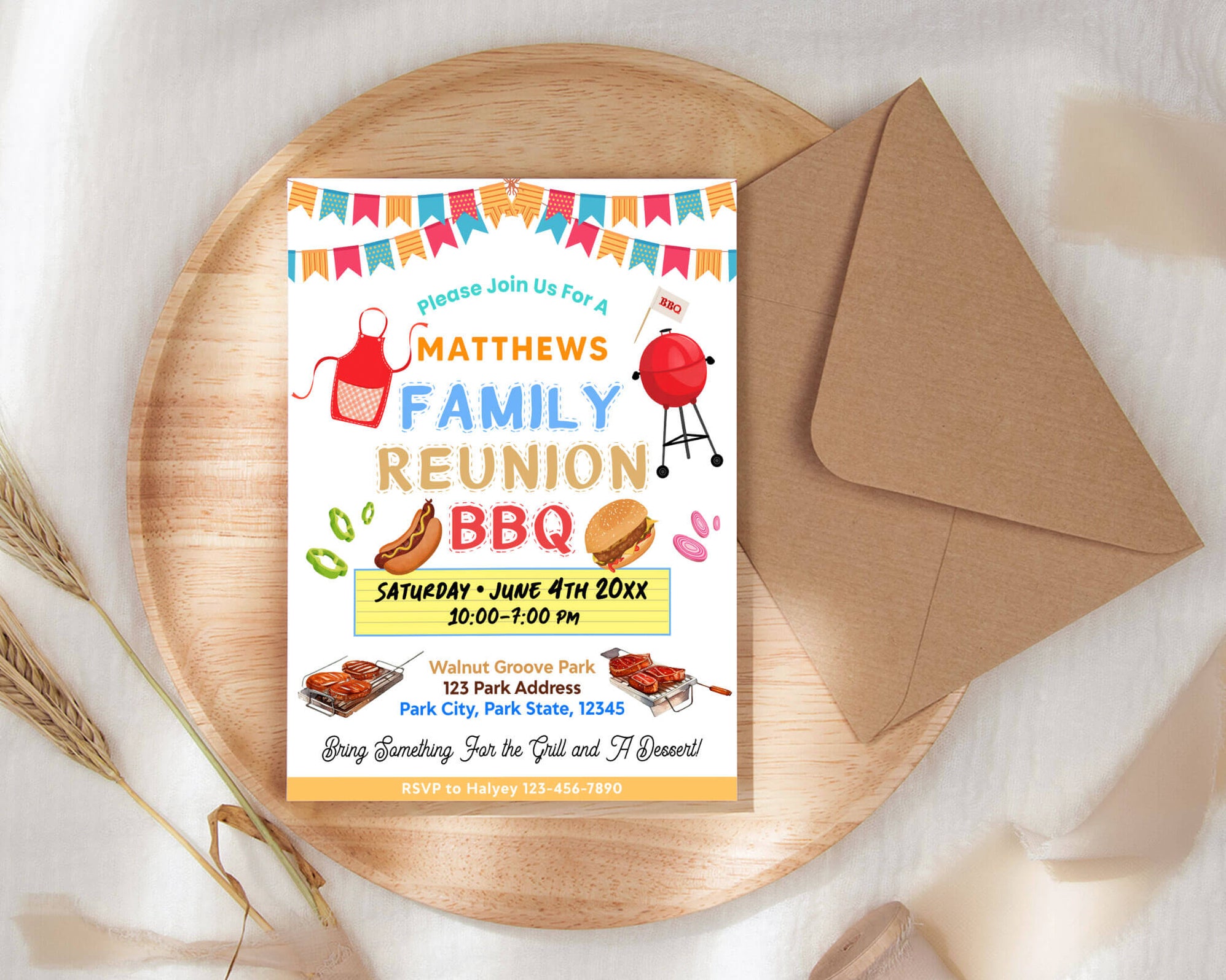 DIY Family Reunion Party Invitation | Family Gathering Party Invite ...