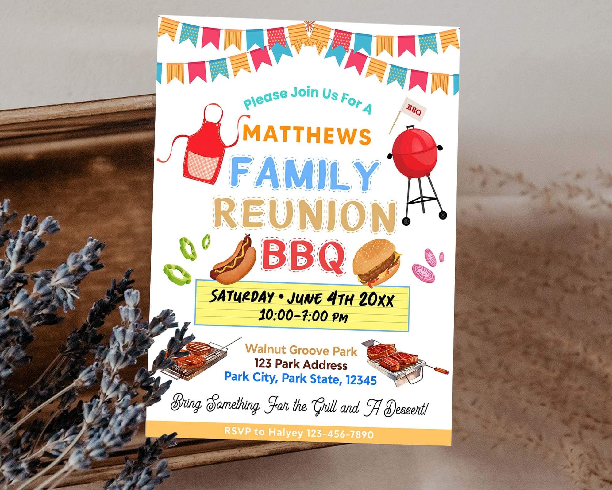 DIY Family Reunion Party Invitation | Family Gathering Party Invite ...