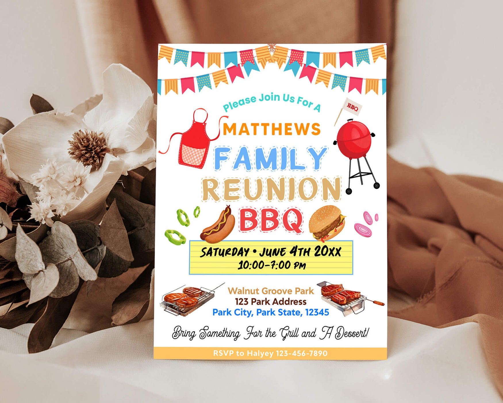 DIY Family Reunion Party Invitation | Family Gathering Party Invite ...