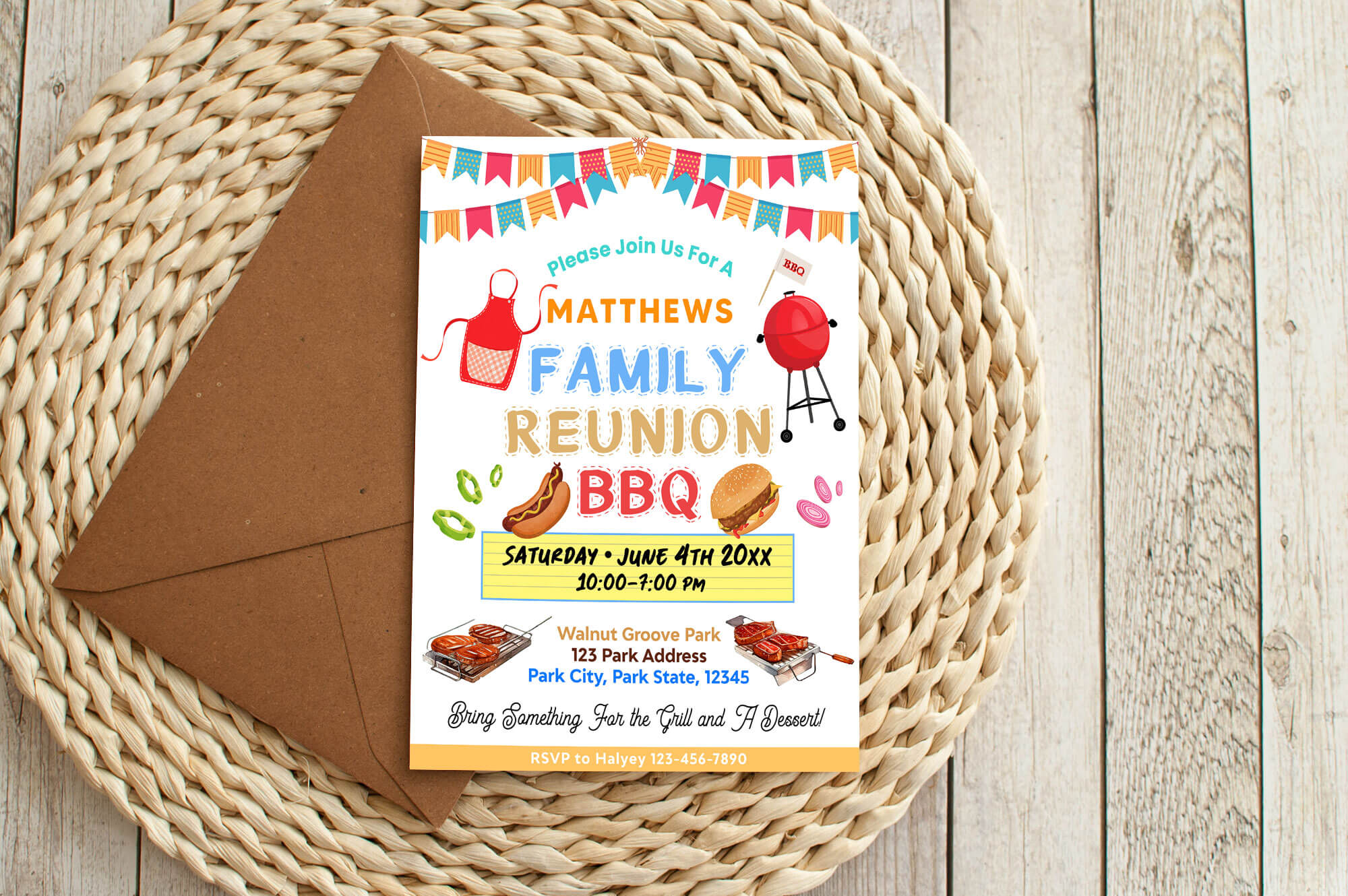 DIY Family Reunion Party Invitation | Family Gathering Party Invite ...
