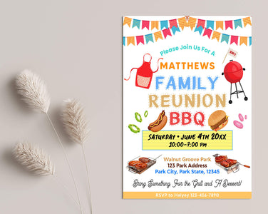 DIY Family Reunion Party Invitation | Family Gathering Party Invite ...