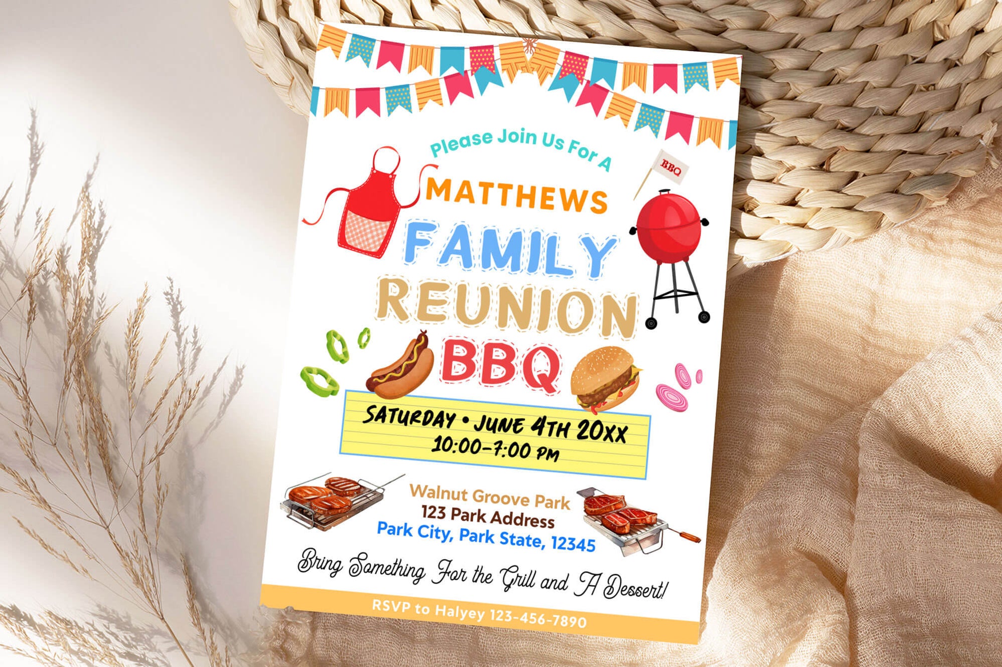 DIY Family Reunion Party Invitation | Family Gathering Party Invite ...