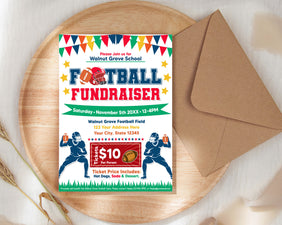 DIY Football Fundraiser Flyer Template | School Sport Fundraiser Flyer ...