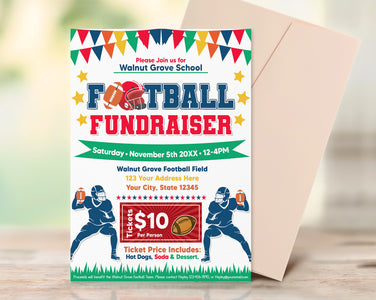 DIY Football Fundraiser Flyer Template | School Sport Fundraiser Flyer ...