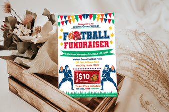 DIY Football Fundraiser Flyer Template | School Sport Fundraiser Flyer ...