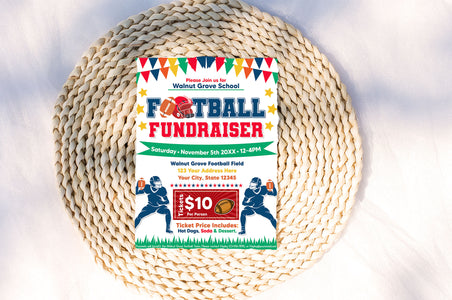 DIY Football Fundraiser Flyer Template | School Sport Fundraiser Flyer ...