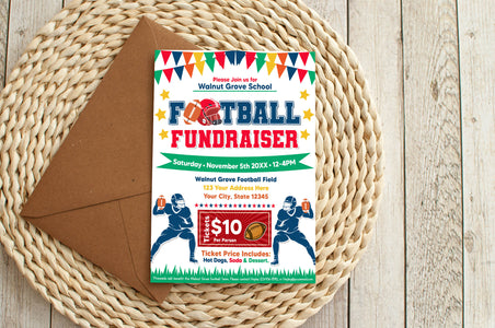 DIY Football Fundraiser Flyer Template | School Sport Fundraiser Flyer ...