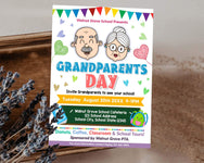 Customizable Grandparents Day Flyer Template | School PTA PTO Family ...