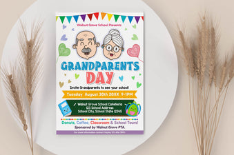 Customizable Grandparents Day Flyer Template | School PTA PTO Family ...