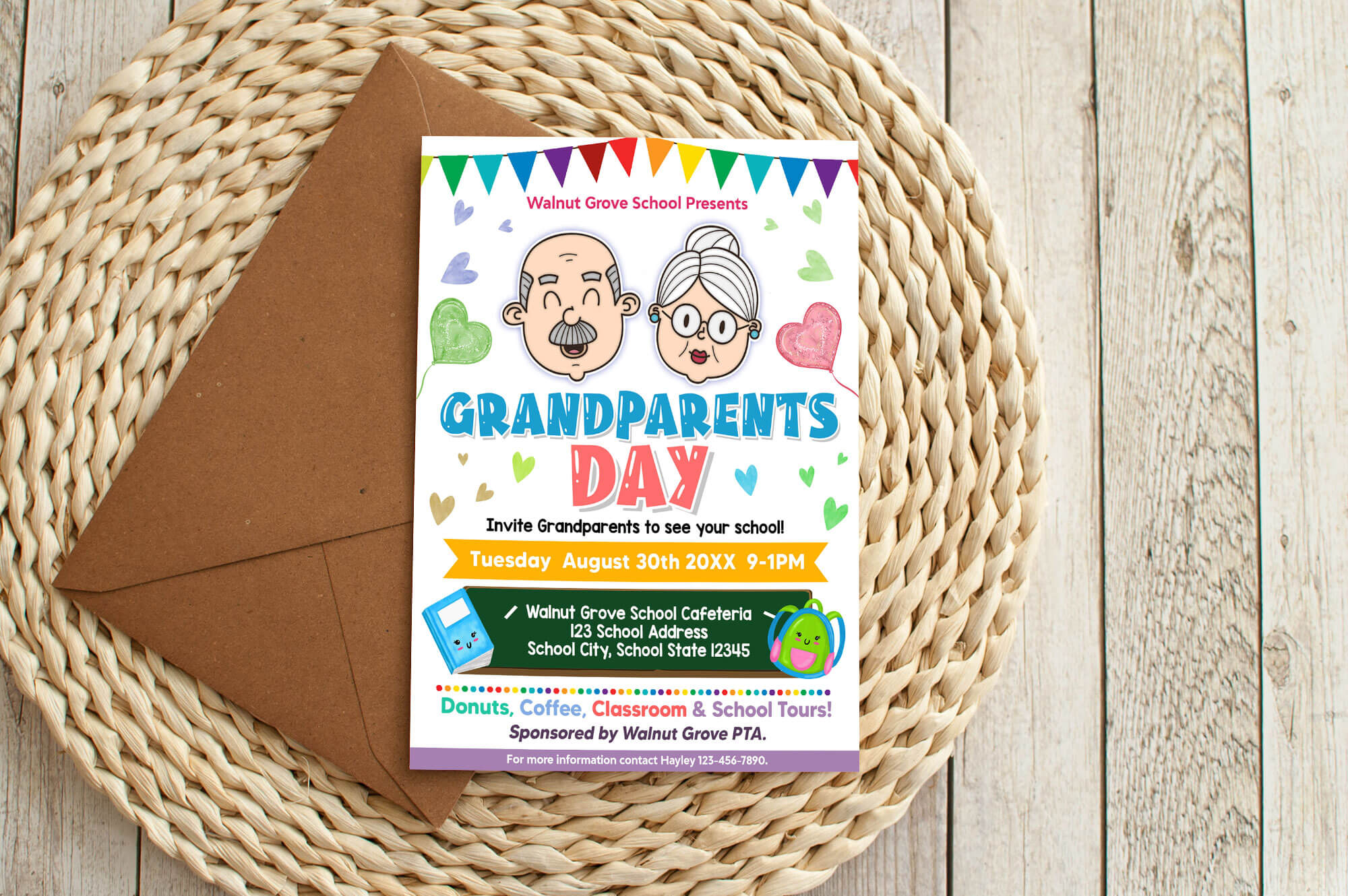 Customizable Grandparents Day Flyer Template | School PTA PTO Family ...