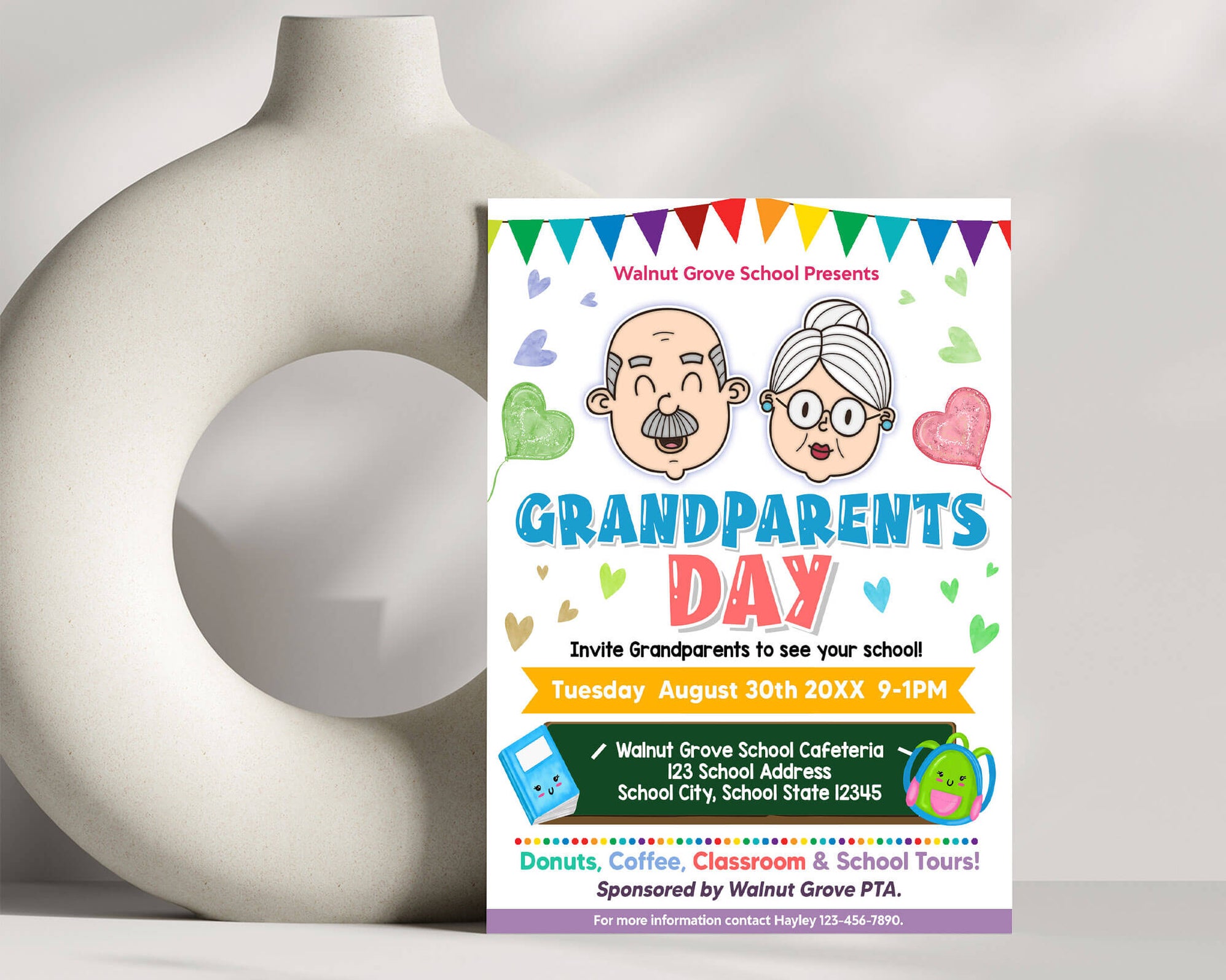 Customizable Grandparents Day Flyer Template | School PTA PTO Family ...