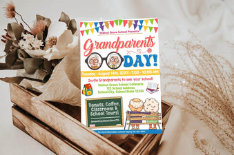 Grandparents Day Flyer | School PTA PTO Family Back To School Flyer ...