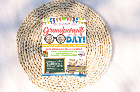 Grandparents Day Flyer | School PTA PTO Family Back To School Flyer ...