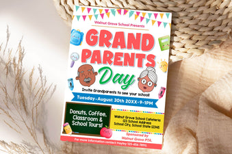 DIY Grandparents Day Flyer | Back To School PTA PTO Family Fundraiser ...