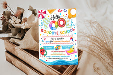 Customizable Hello Pool Goodbye School Party Invitation| Summer End of ...