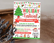 DIY Holiday Festival Flyer Template | School and Community Fundraiser ...